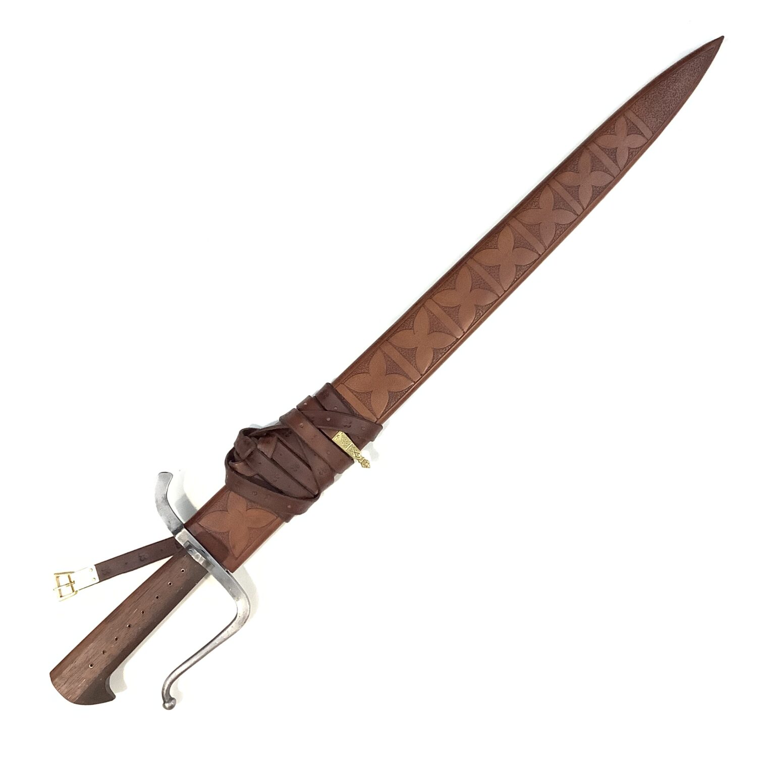 Rauber Messer w/Brown Scabbard and Belt, SHARP!!! - HEMA Supplies