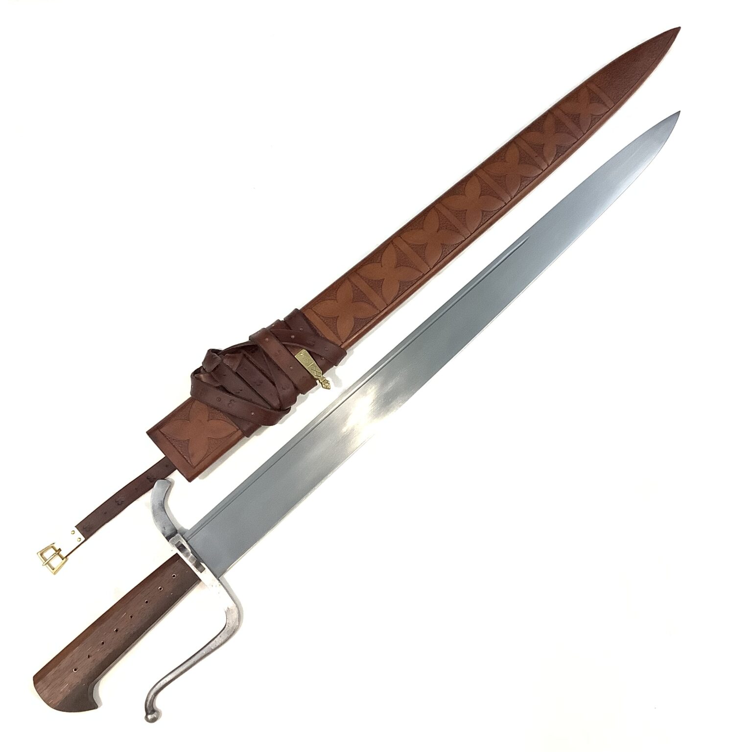 Rauber Messer w/Brown Scabbard and Belt, SHARP!!! - HEMA Supplies