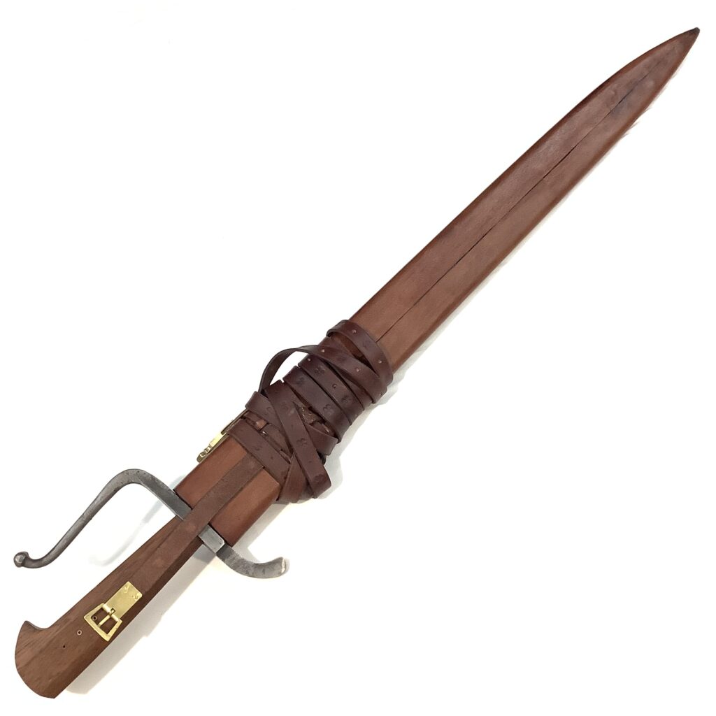 Rauber Messer w/Brown Scabbard and Belt, Blunt - HEMA Supplies