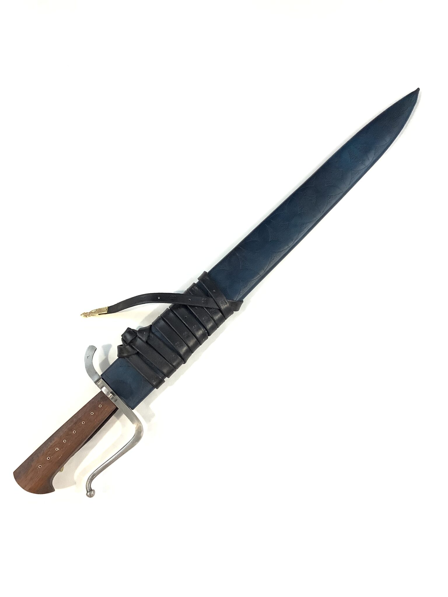 Rauber Messer w/Blue Scabbard and Black Belt - Sharp! - HEMA Supplies