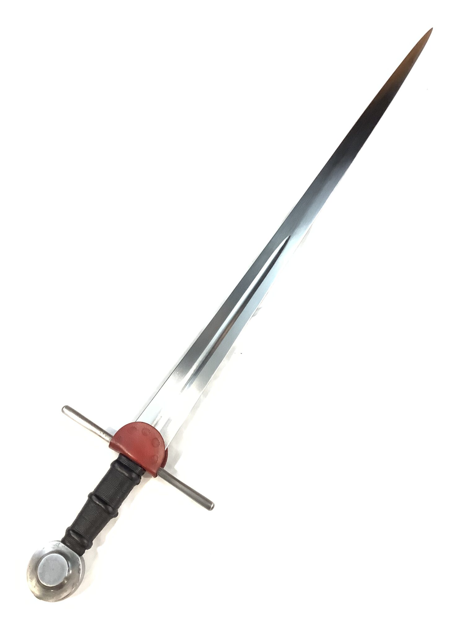 Komtur Arming Sword with Black Scabbard/Red Belt - Sharp!! - HEMA Supplies