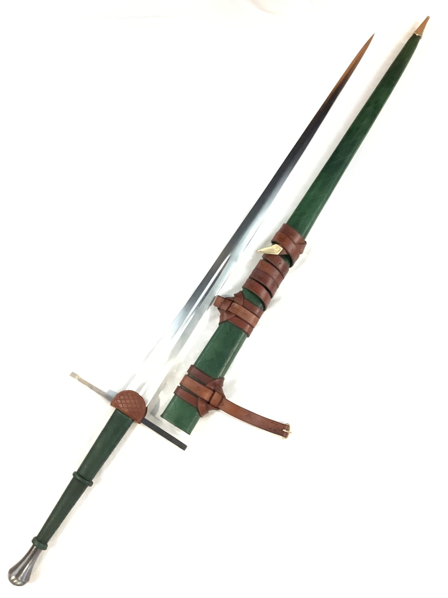 Läufer Longsword and Green Scabbard/Brown Belt by Krieger Historical ...