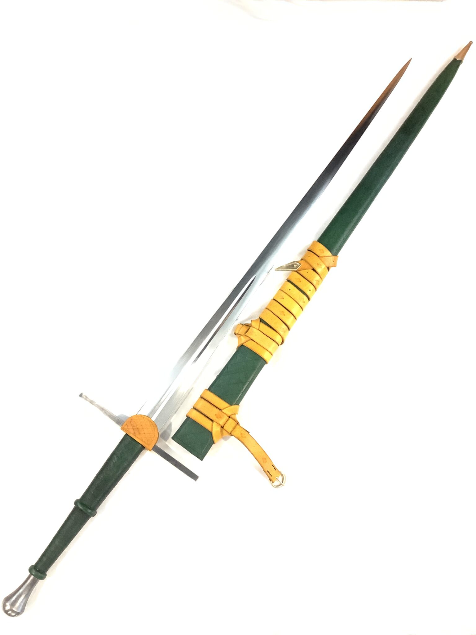 Läufer Longsword and Green Scabbard/Yellow Belt by Krieger Historical ...