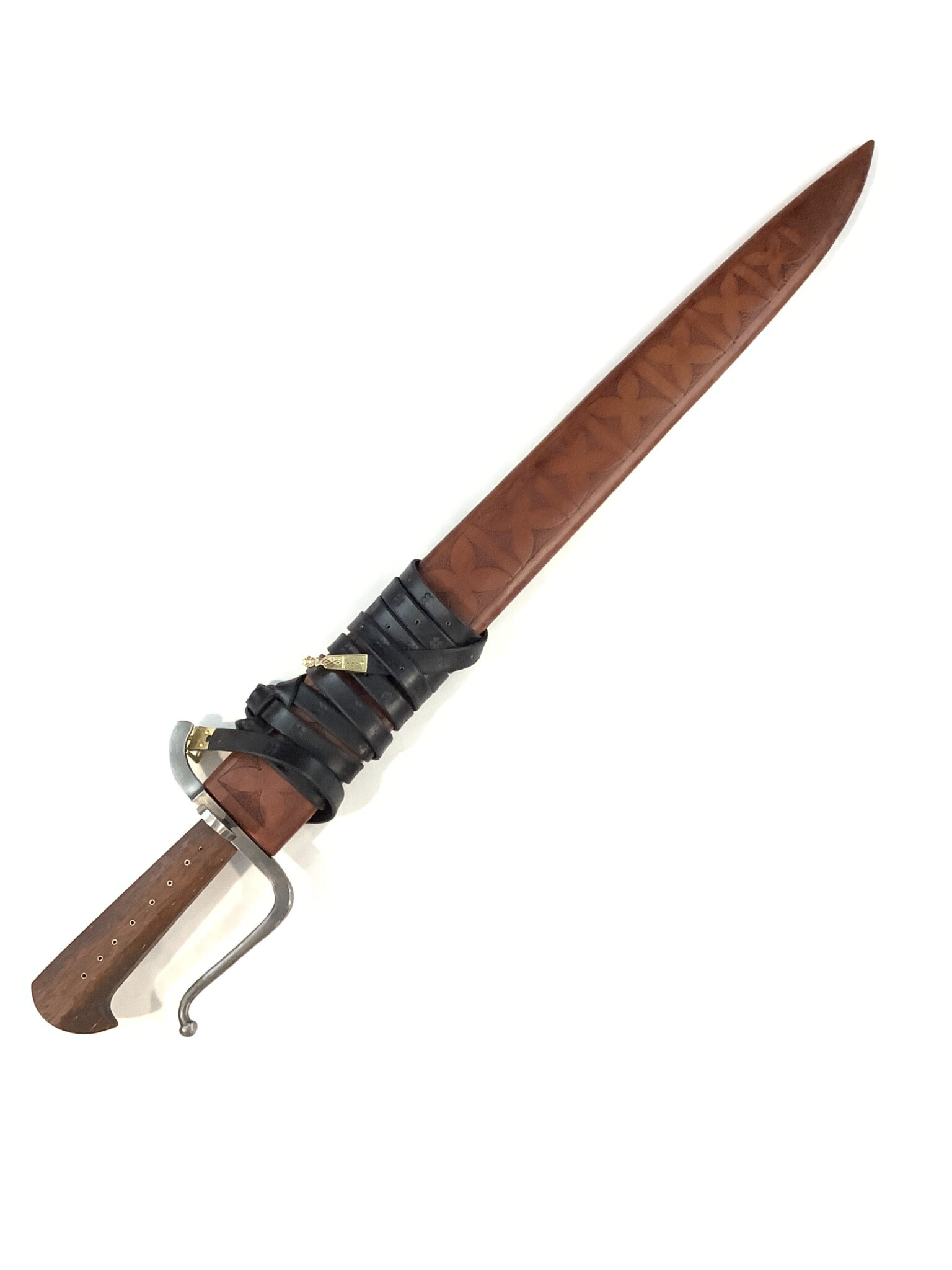 Rauber Messer w/Brown Scabbard and Black Belt - Sharp! - HEMA Supplies
